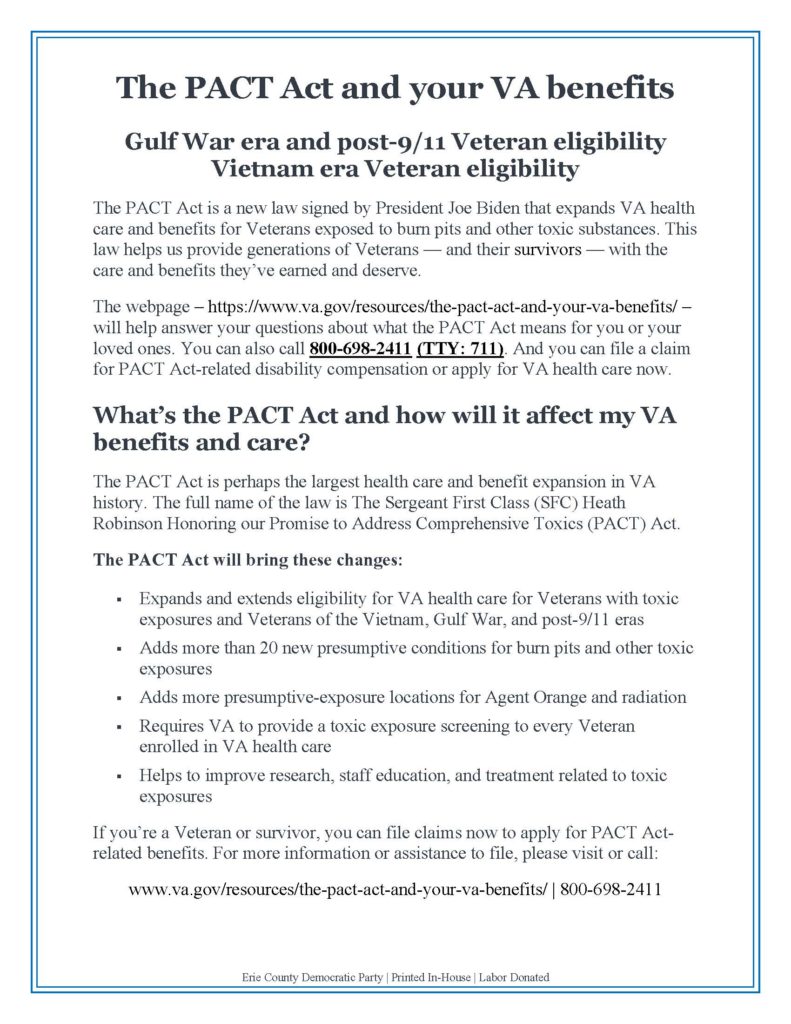 SFC Heath Robinson PACT Act | Ohio Democratic County Chairs Association